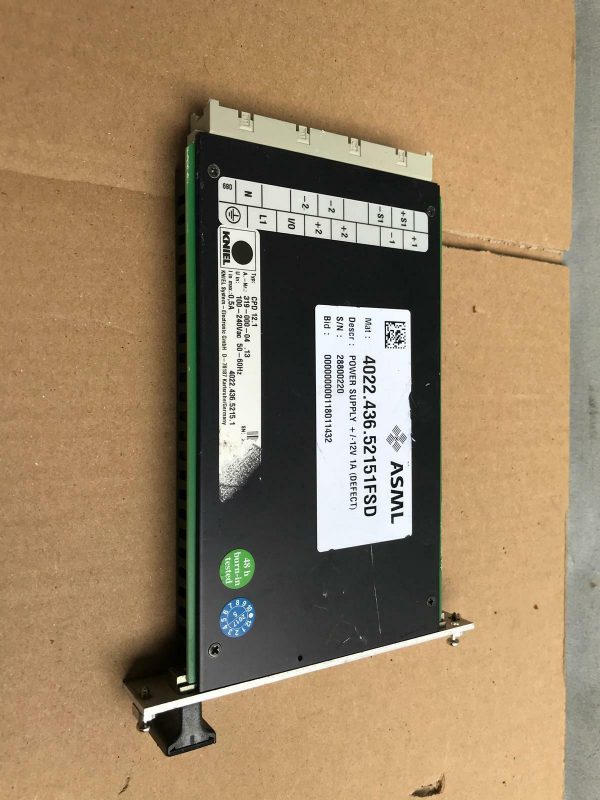 Kniel System-Electronic CPD 12.1 12V Power Supply Card ASML 4022.436. ...