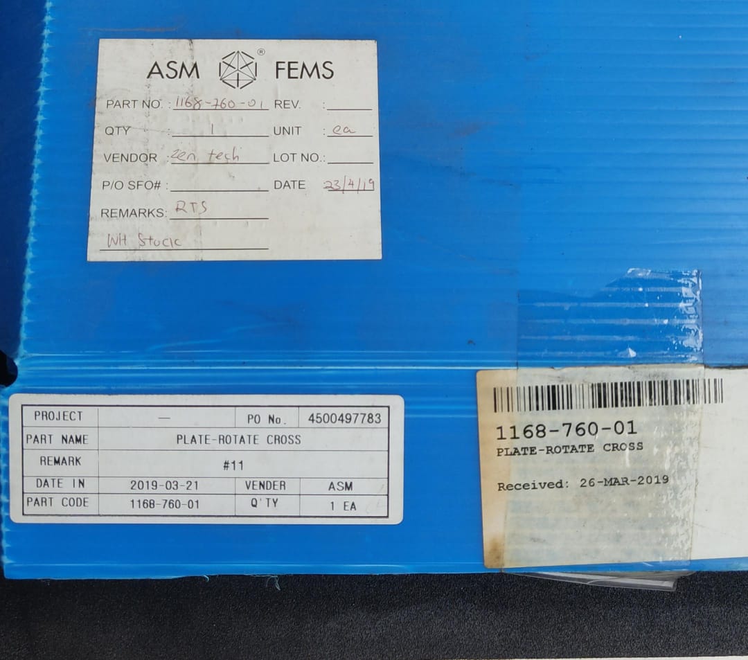 ASM Fems Plate Rotate Cross Model No: 1168-760-01 – Lagpat